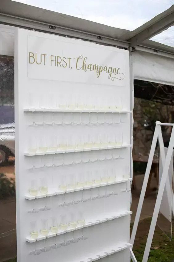 Champagne Wine Wall Rental | Balloon Decor Service